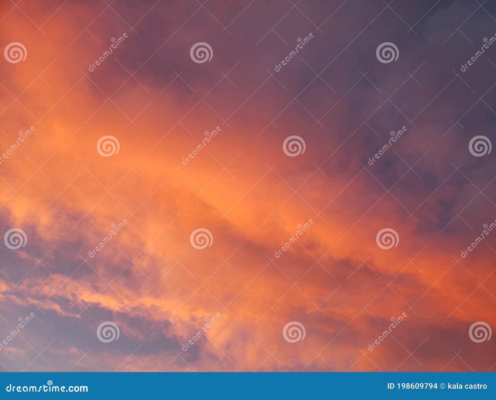 Beautiful Multi Colored Sky Stock Photo - Image of dusk, plain: 198609794