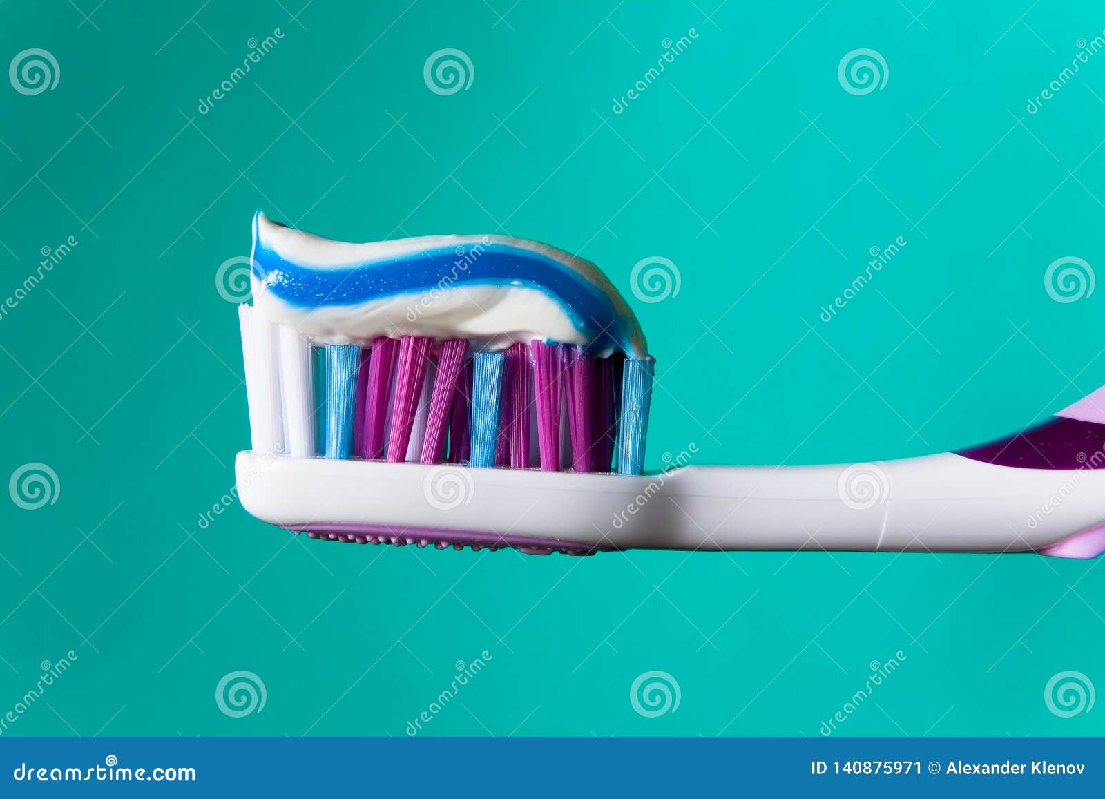 Beautiful Multi-colored Toothbrush and Toothpaste Stock Image - Image ...