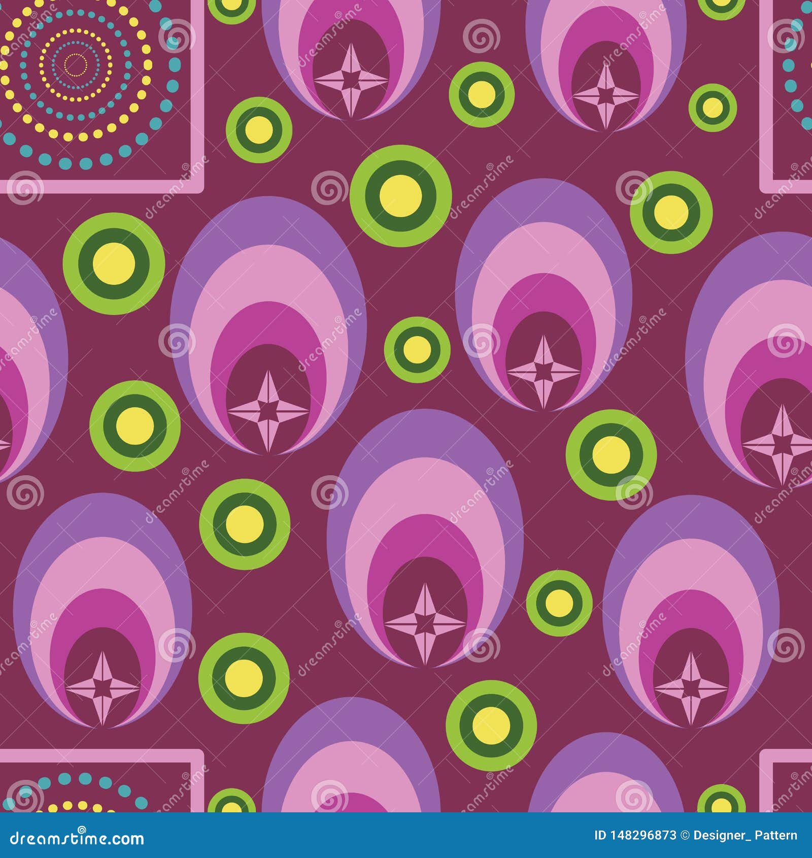 Beautiful Multi-shaped Geometrical Vector Seamless Stock Vector ...