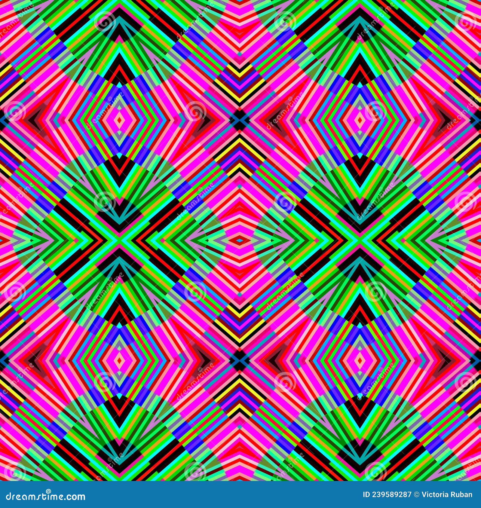 Beautiful Multicolor Abstract Geometric Kaleidoscope Seamless Pattern ...