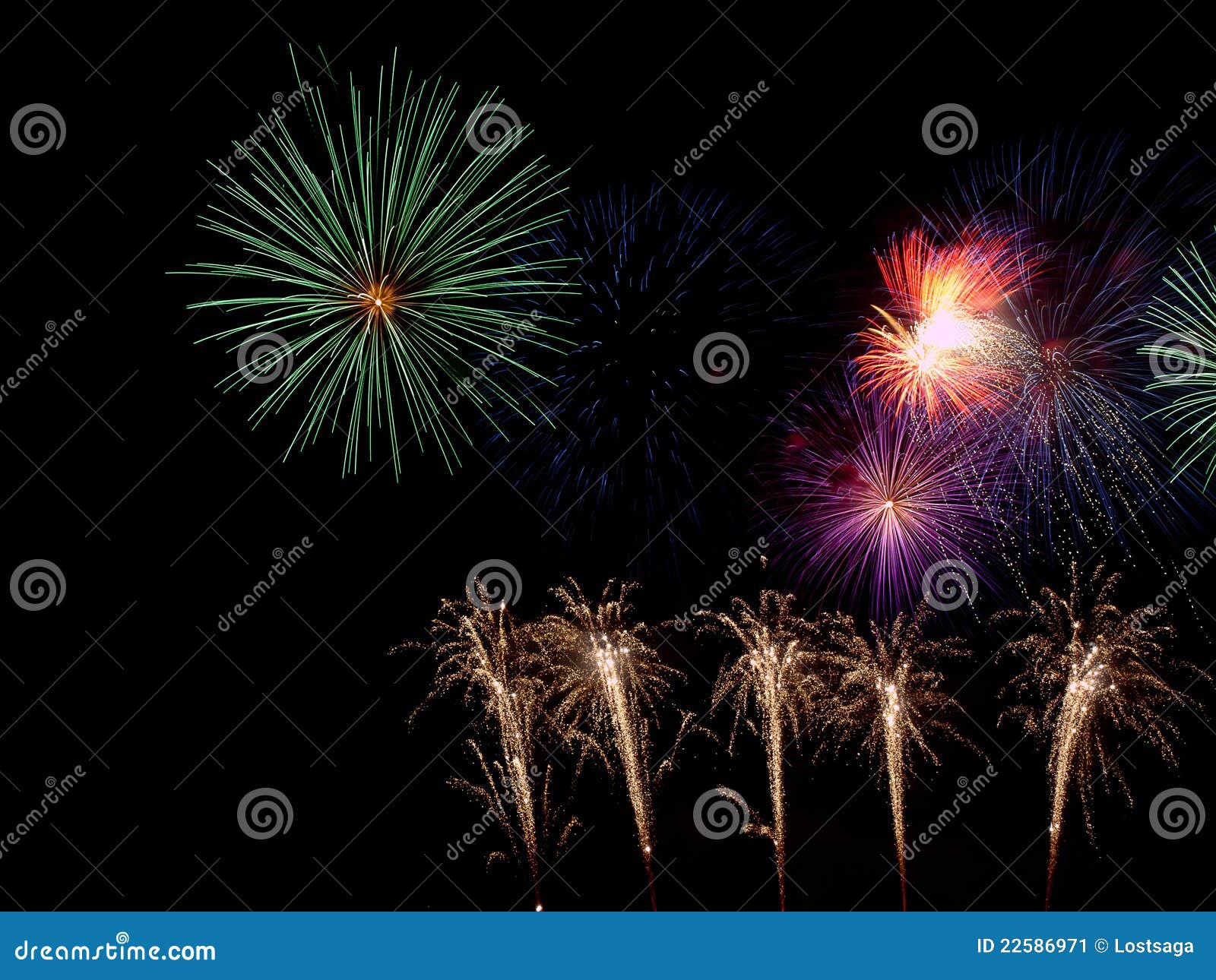 Beautiful Multicolor of Firework Stock Image - Image of firework ...
