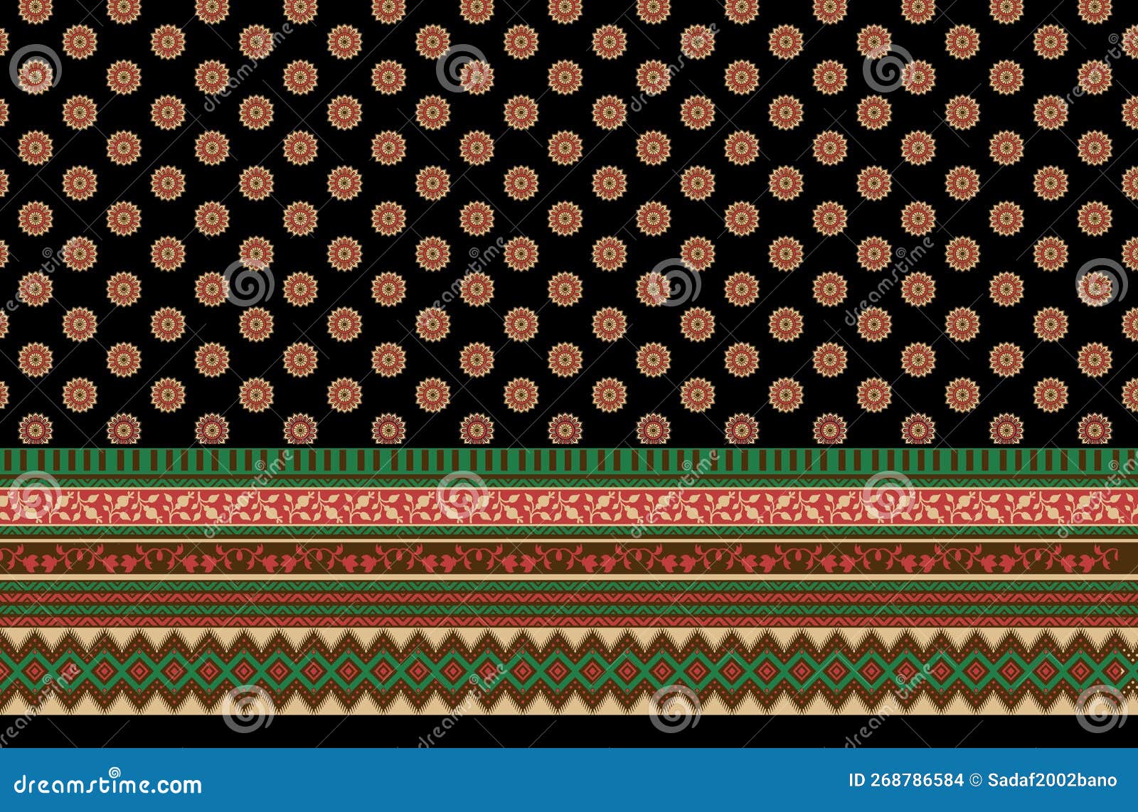 Beautiful Multicoloured Border with Supporting Borders for Digital ...