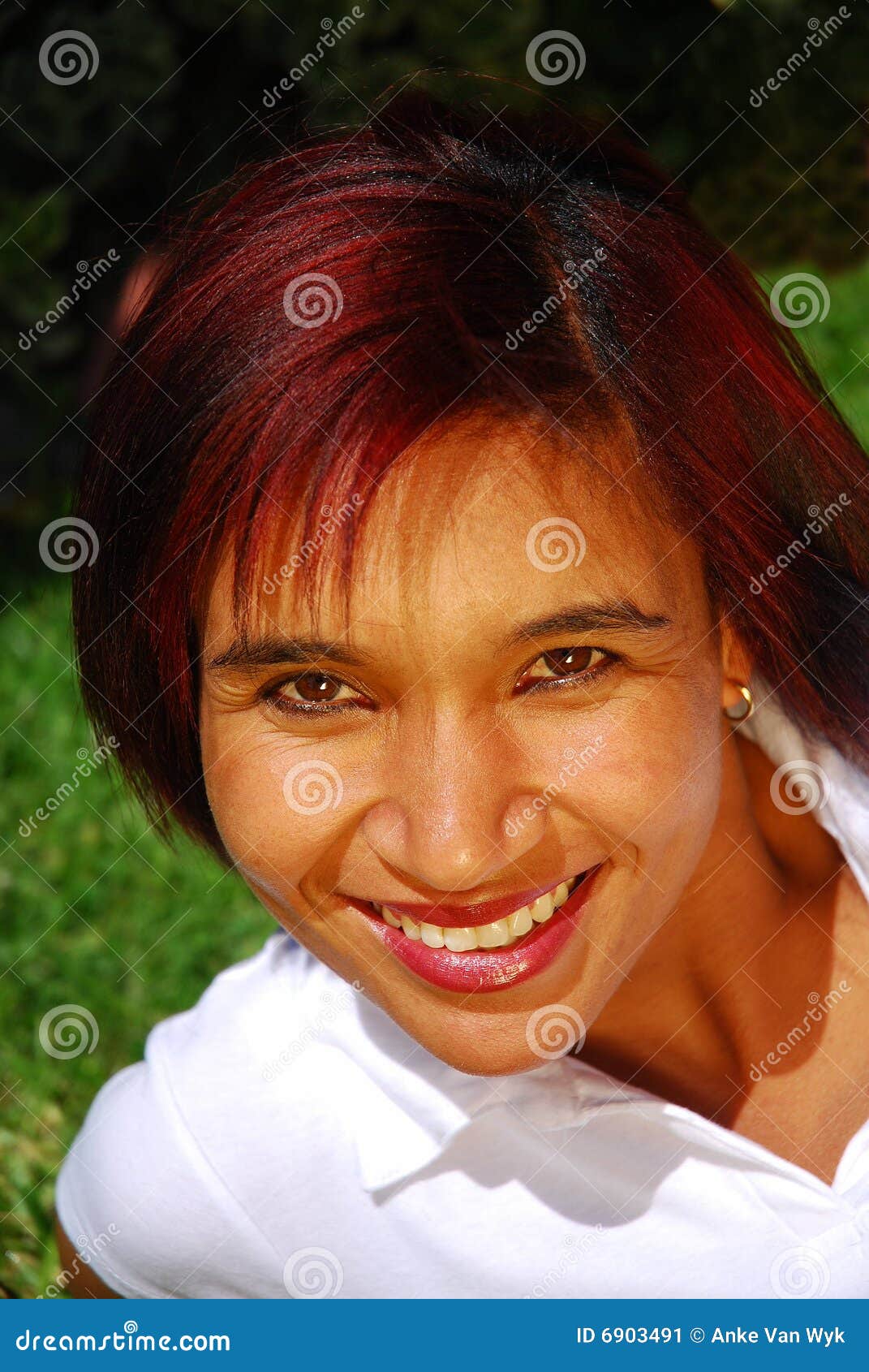 Beautiful Multiracial Woman Stock Image - Image of casual, front: 6903491