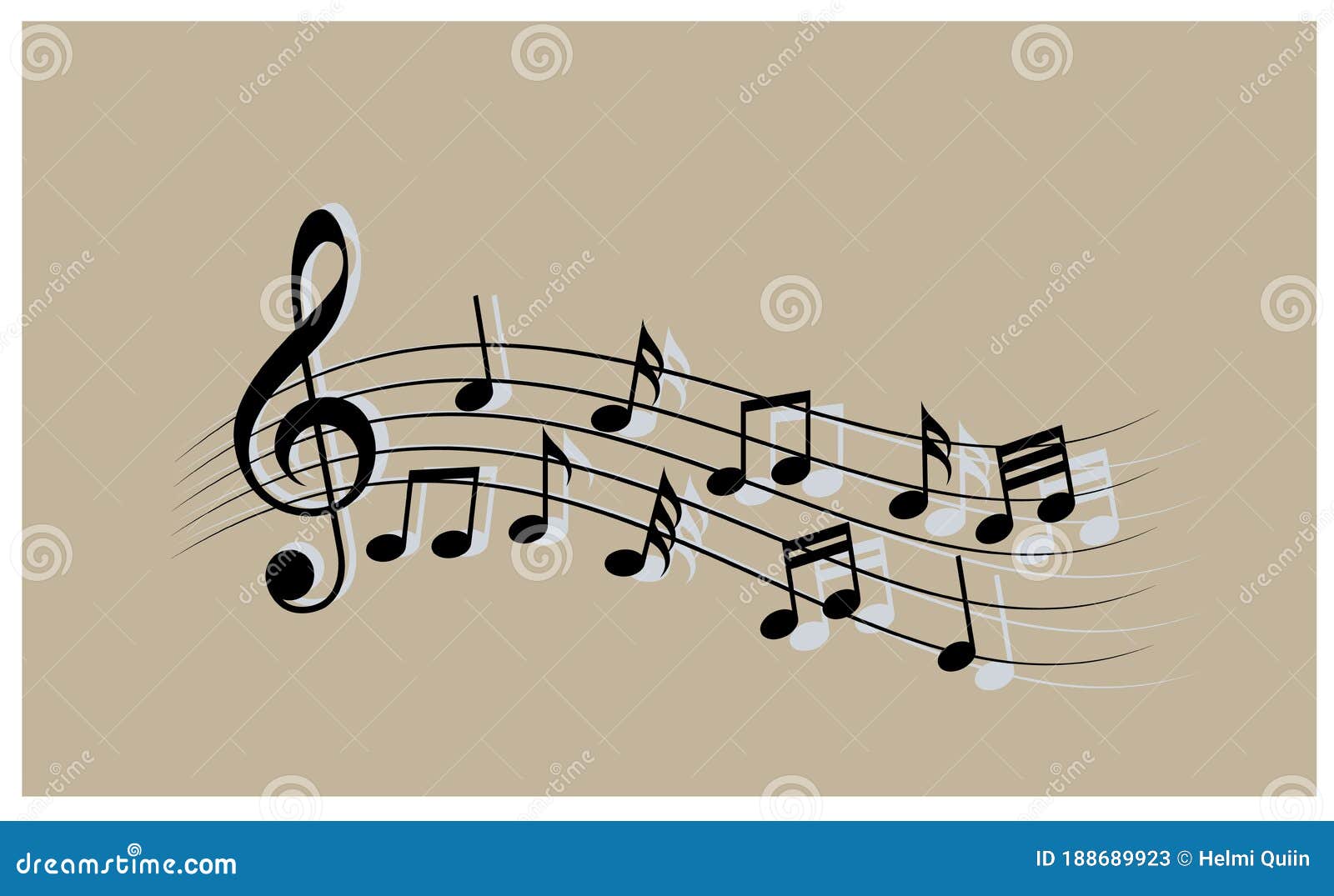 Music Note Tone stock vector. Illustration of mark, shape - 188689923