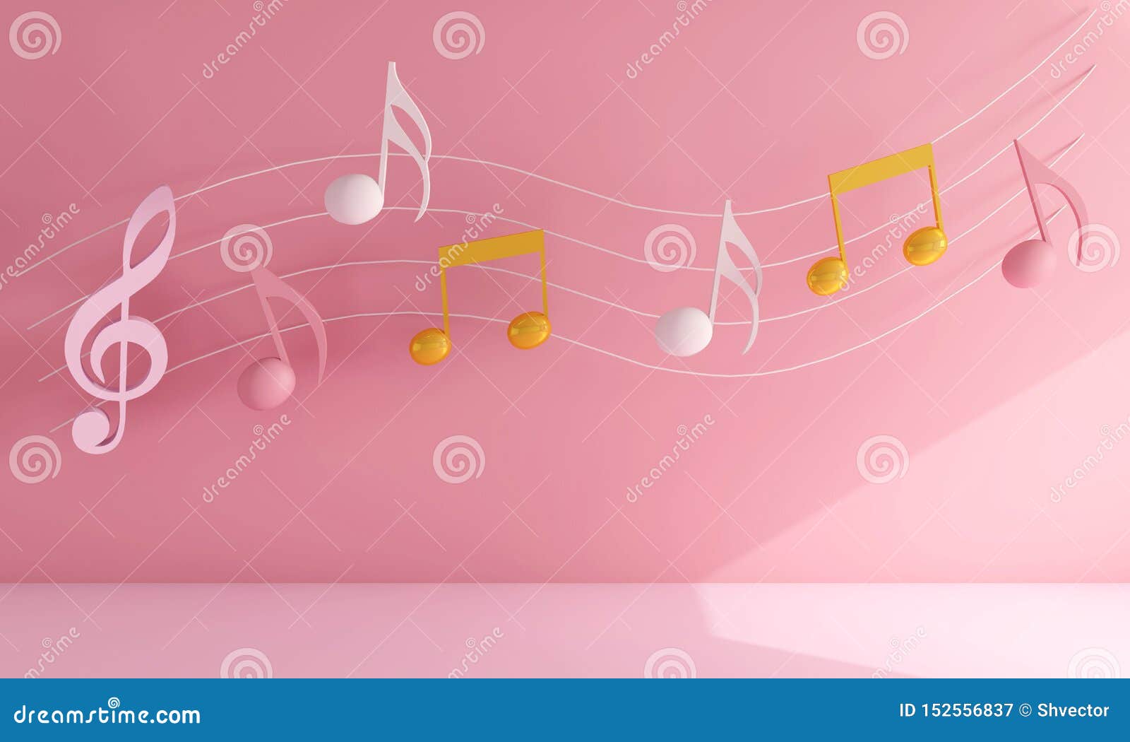 Beautiful Music Notes Flowing Stock Illustration - Illustration of ...