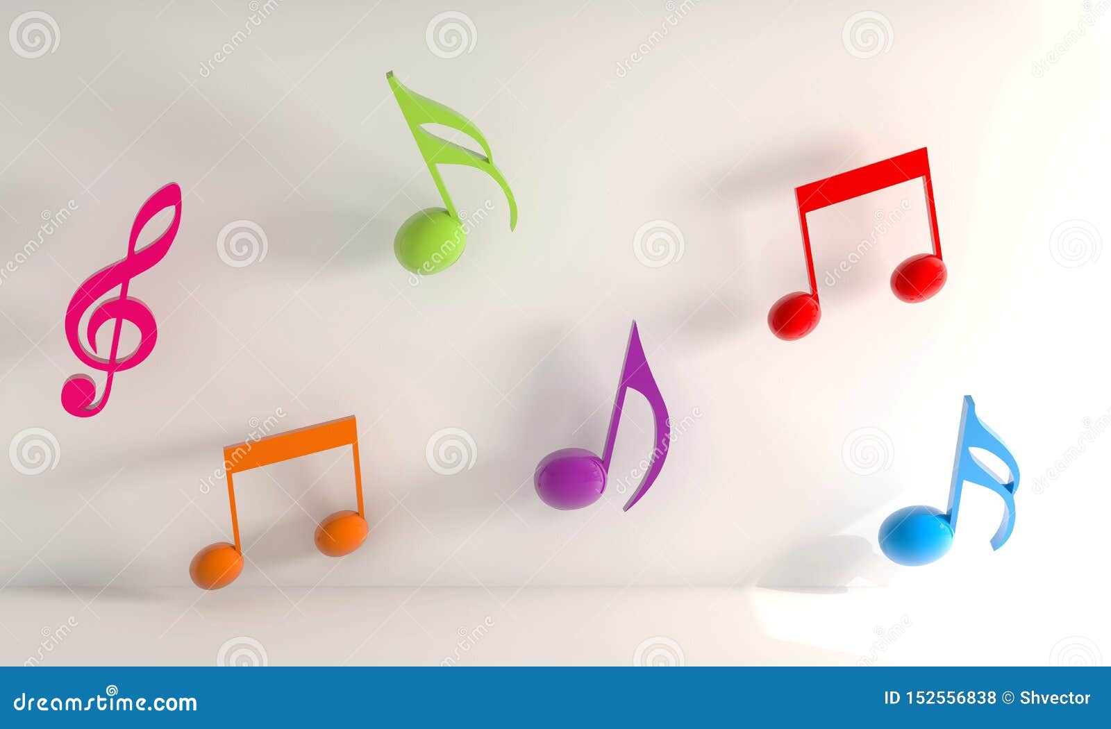 Beautiful Music Notes Flowing Stock Illustration - Illustration of ...