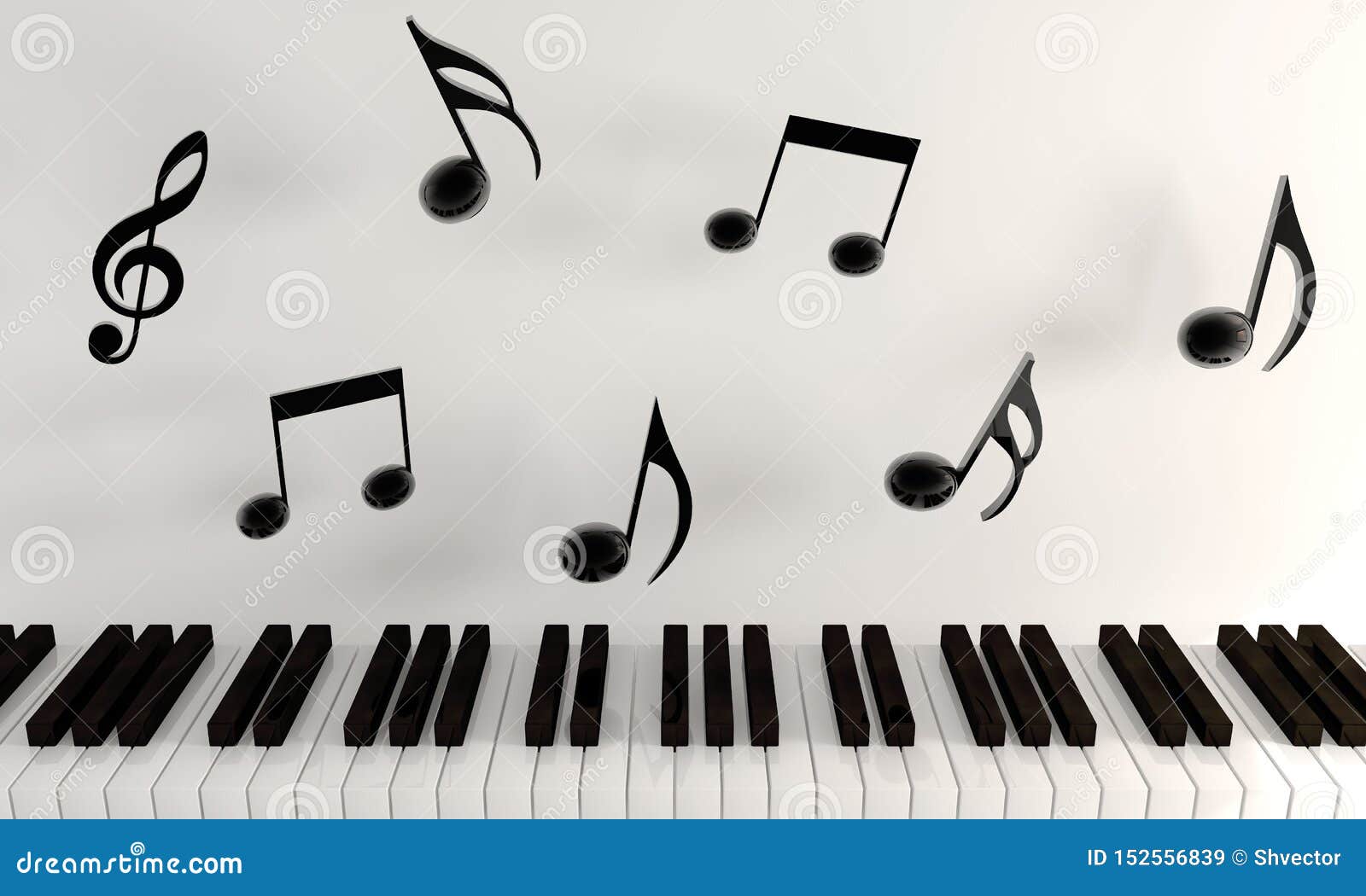Beautiful Music Notes Flowing Stock Illustration - Illustration of ...