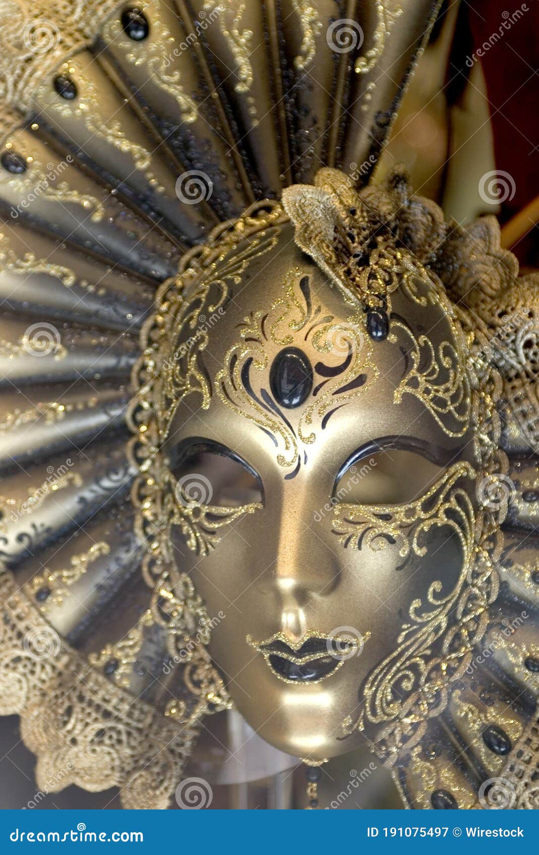 Beautiful and Mysterious Italian Carnival Mask Stock Image - Image of ...