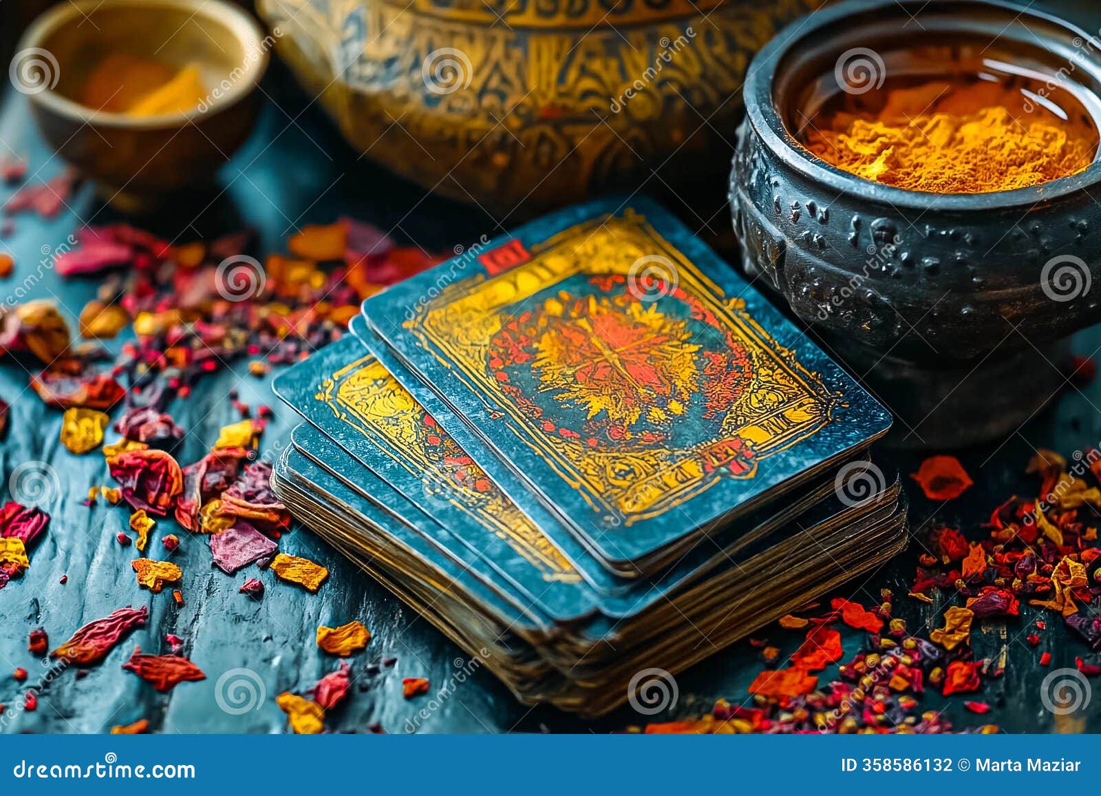 Beautiful and Mystical Deck of Tarot Cards for Fortune Telling Stock ...