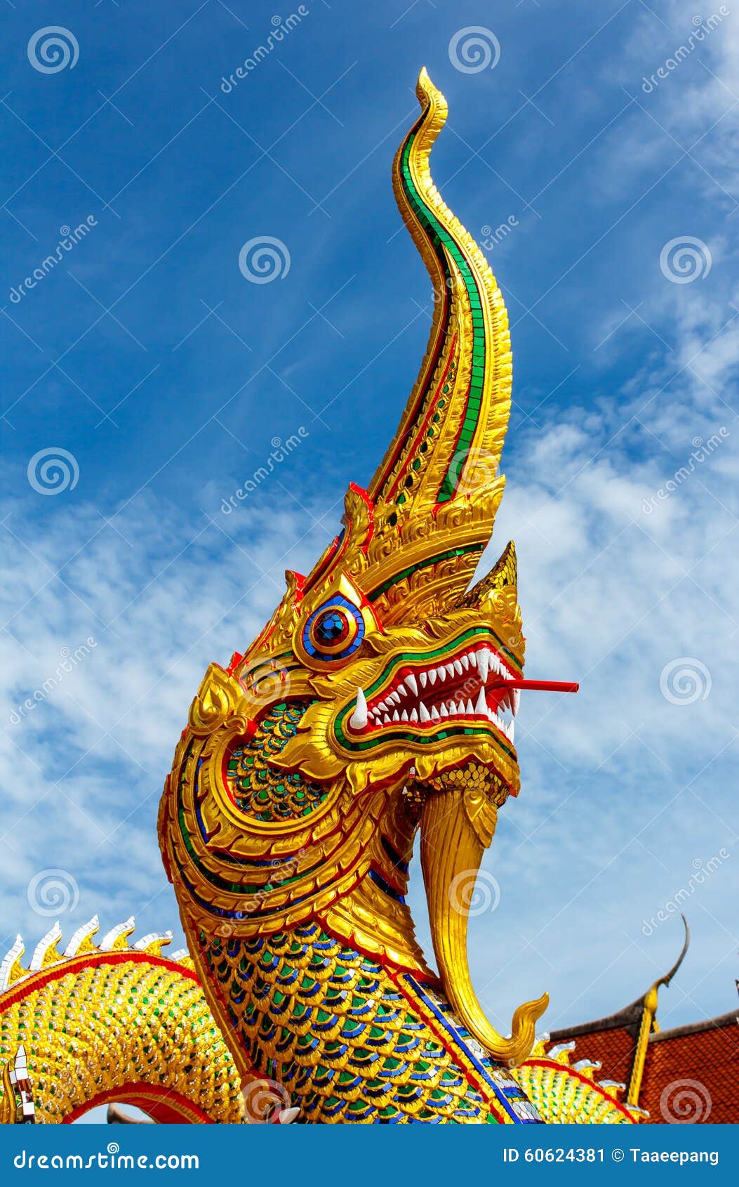 Beautiful Naga Statue, Dragon Stock Image - Image of serpent, rope ...