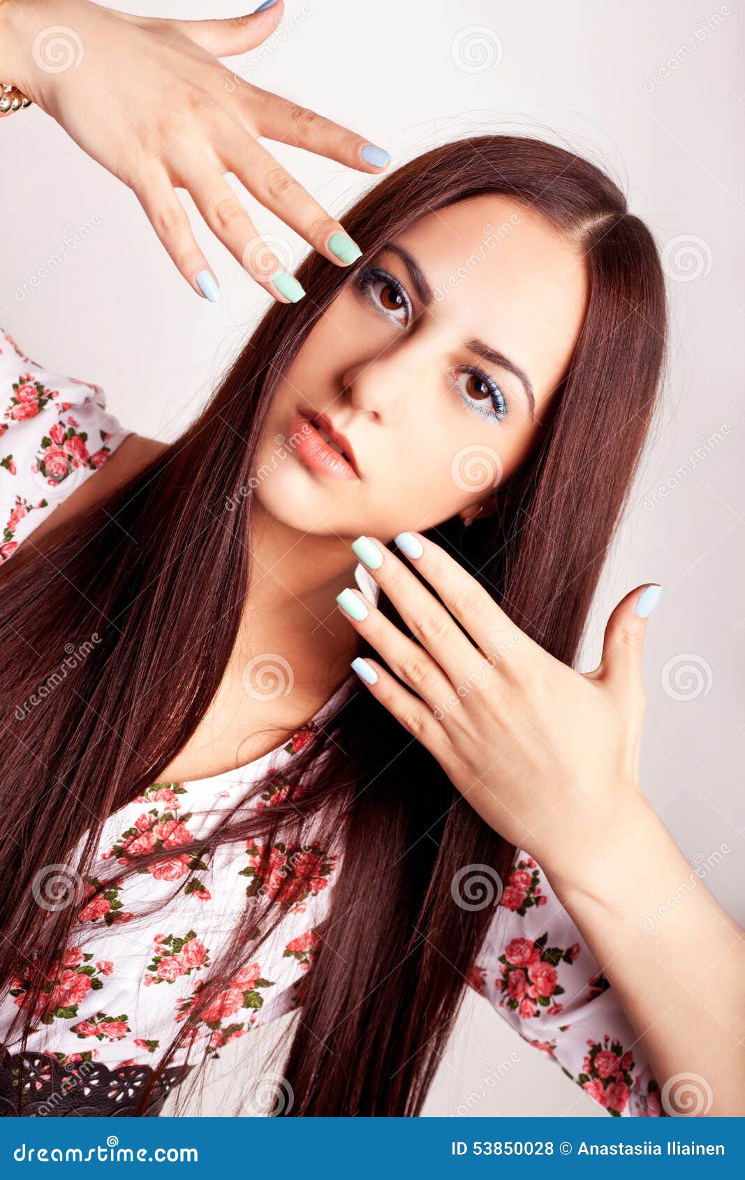Beautiful nails stock photo. Image of studio, colorful - 53850028