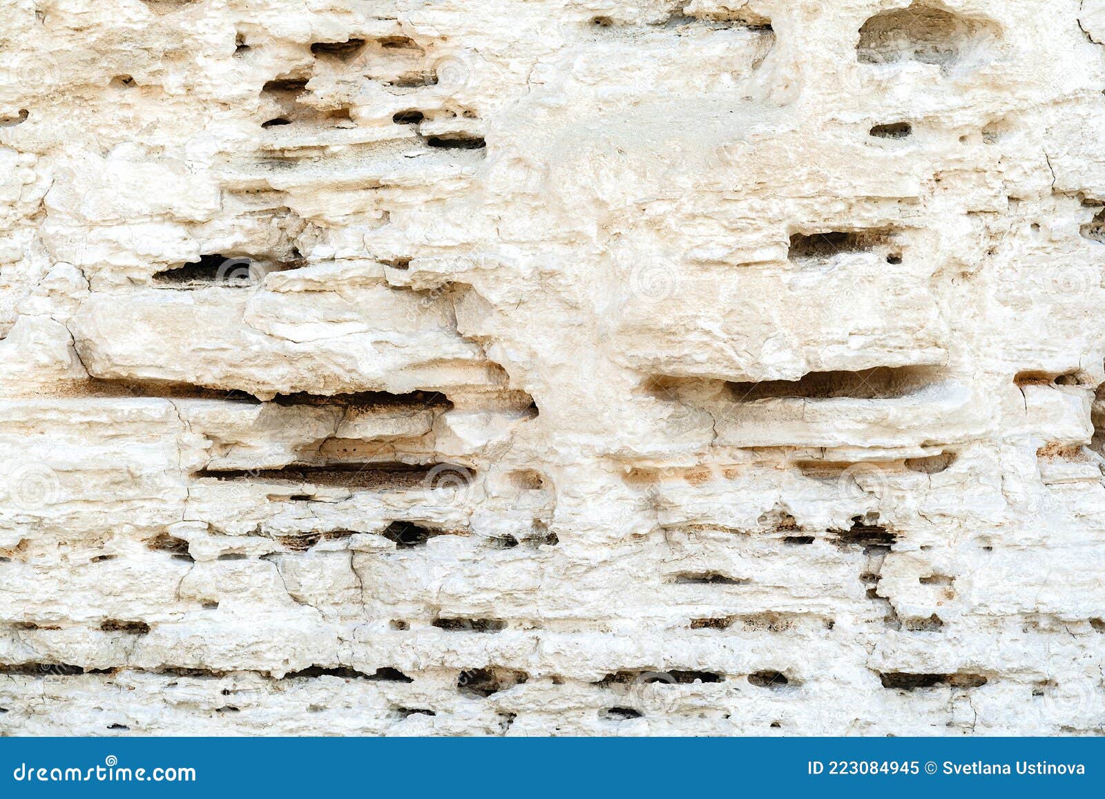 Beautiful Natural Cliff Surface White Limestone Background. Multiple ...