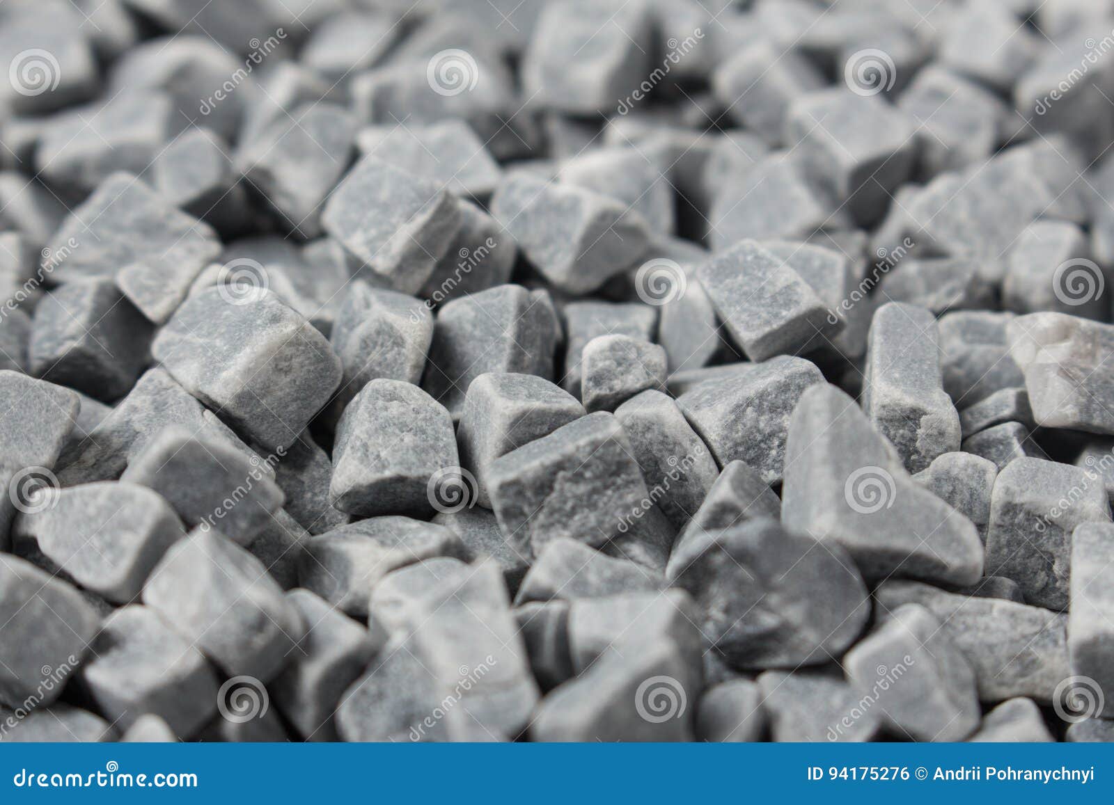 Beautiful Natural Gray Stones Scattered on a White Background Stock ...