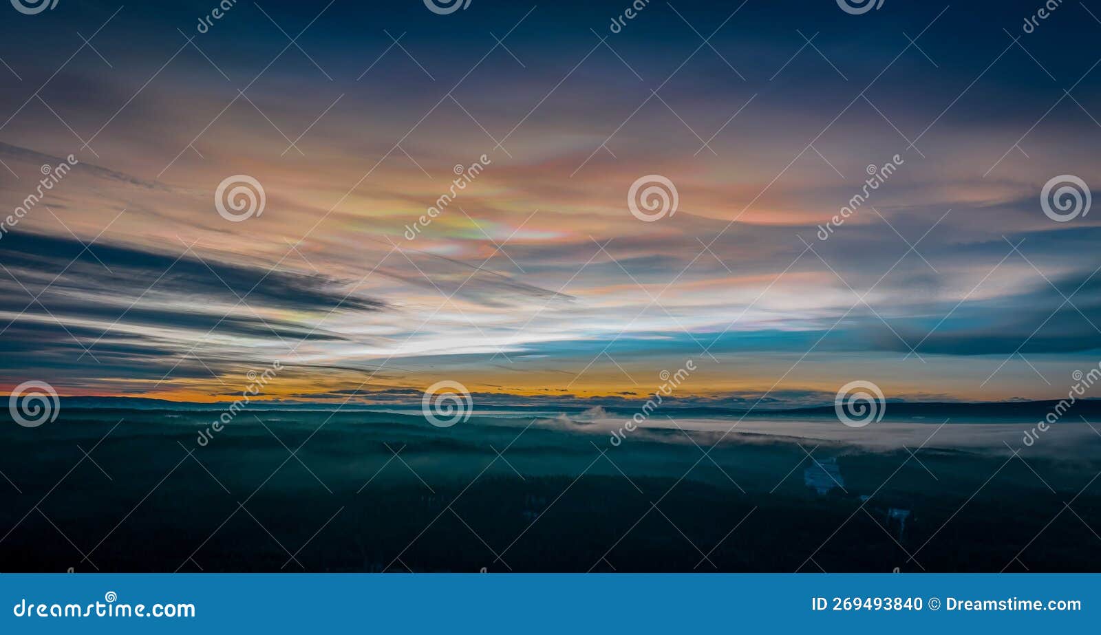 Beautiful Natural Landscape at Sunset Stock Photo - Image of abstract ...