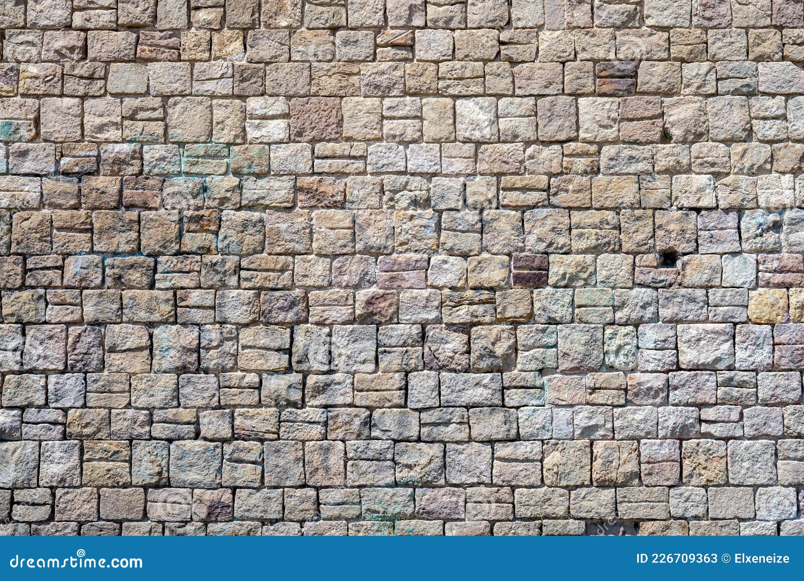 Beautiful Natural Old Stone Wall Stock Image - Image of built, pattern ...