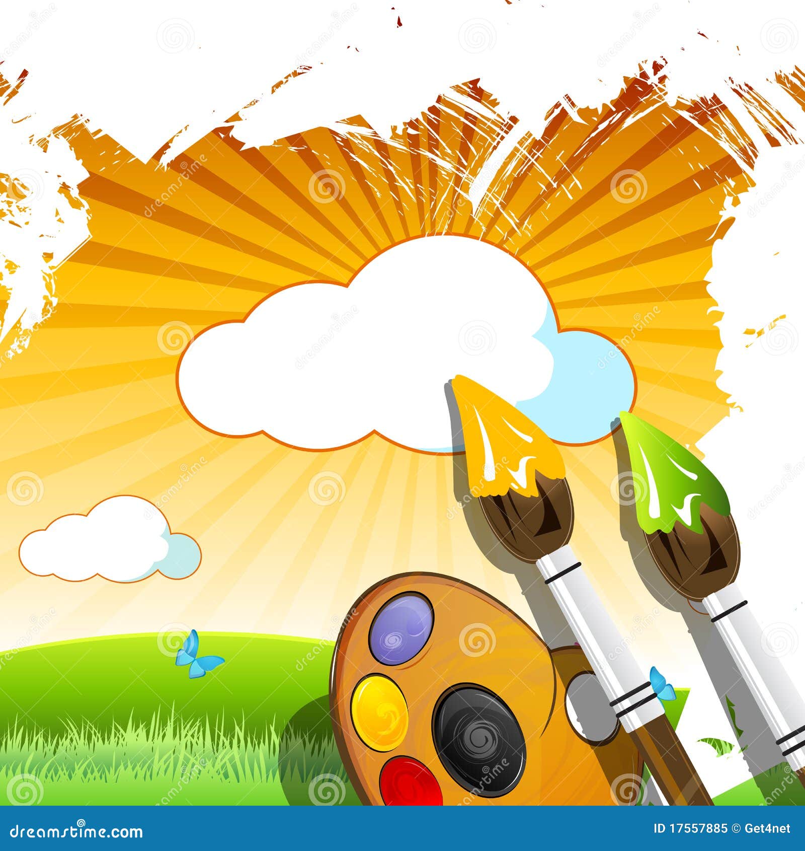 Beautiful natural painting stock vector. Illustration of artist - 17557885