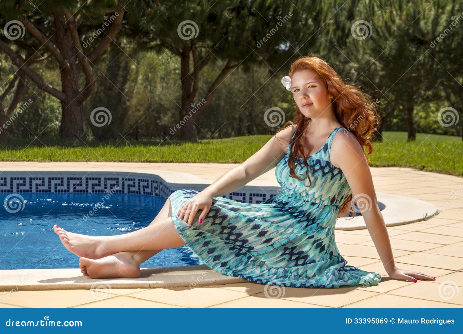 Beautiful Natural Redhead Stock Image Image Of Dress 33395069
