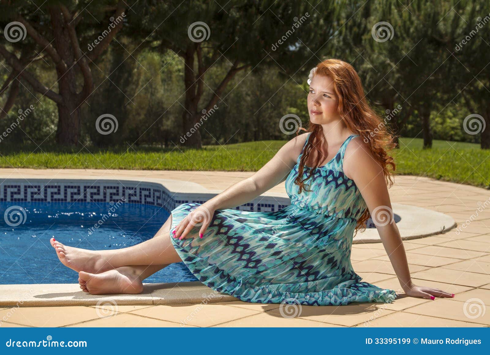 Beautiful Natural Redhead Stock Image Image Of Swimming 33395199
