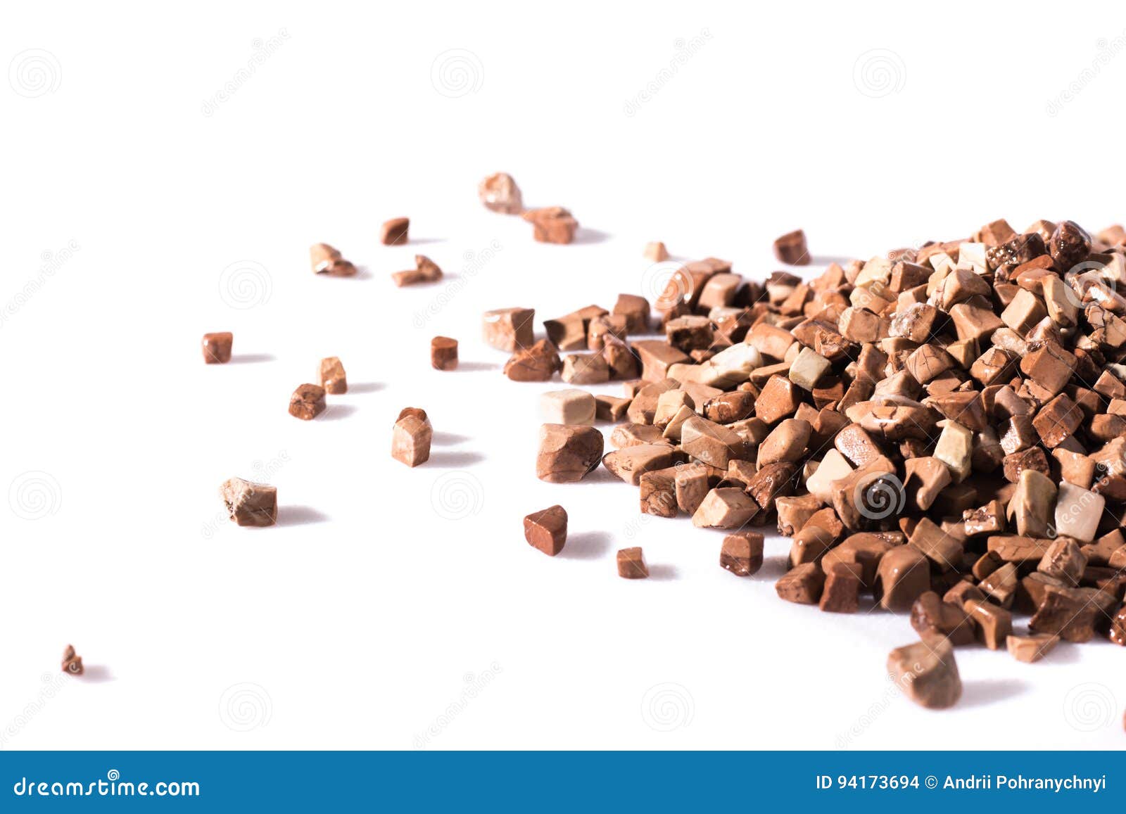 Beautiful Natural Stone Scattered on a White Background Stock Photo ...