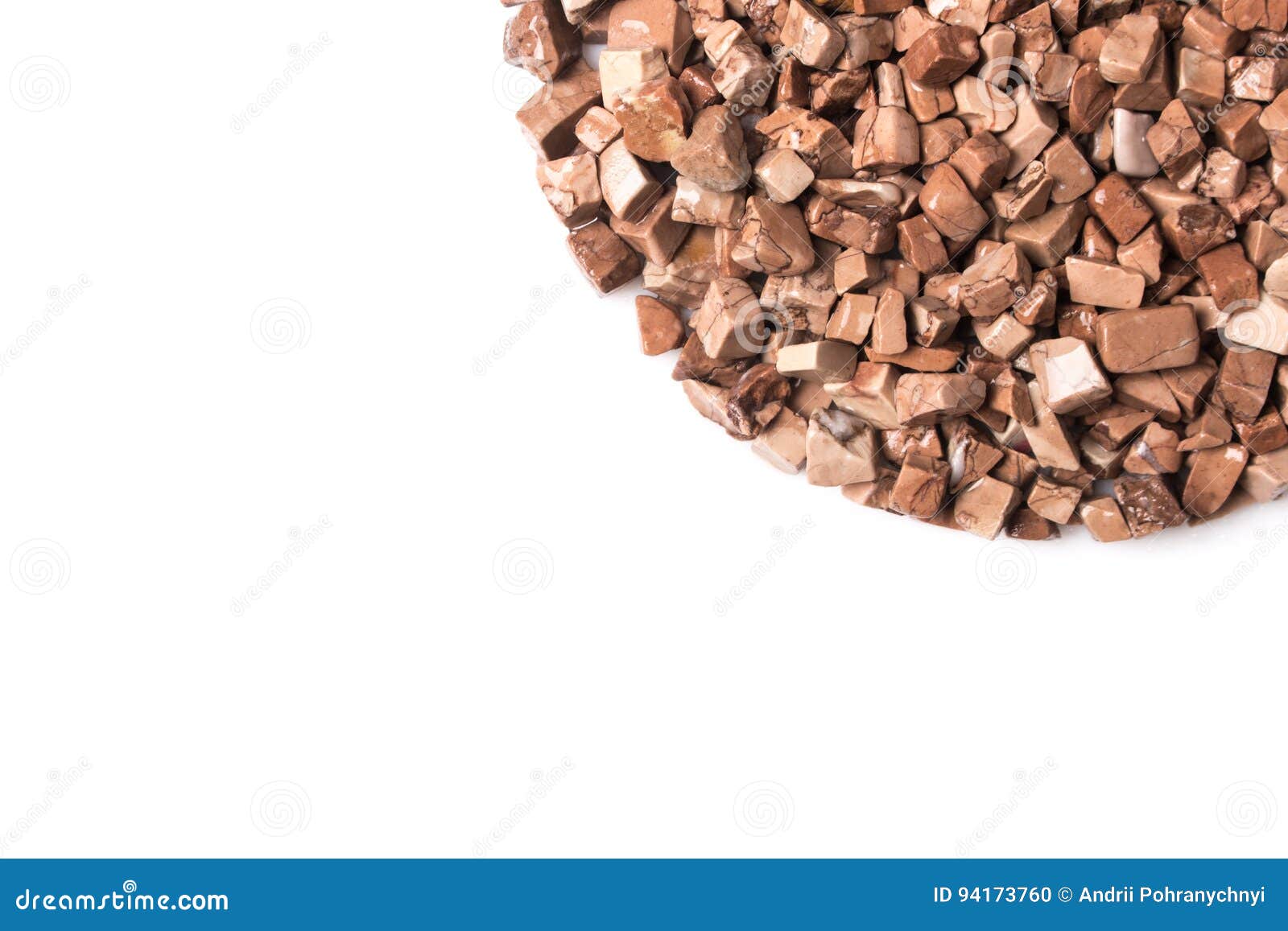 Beautiful Natural Stone Scattered on a White Background Stock Photo ...