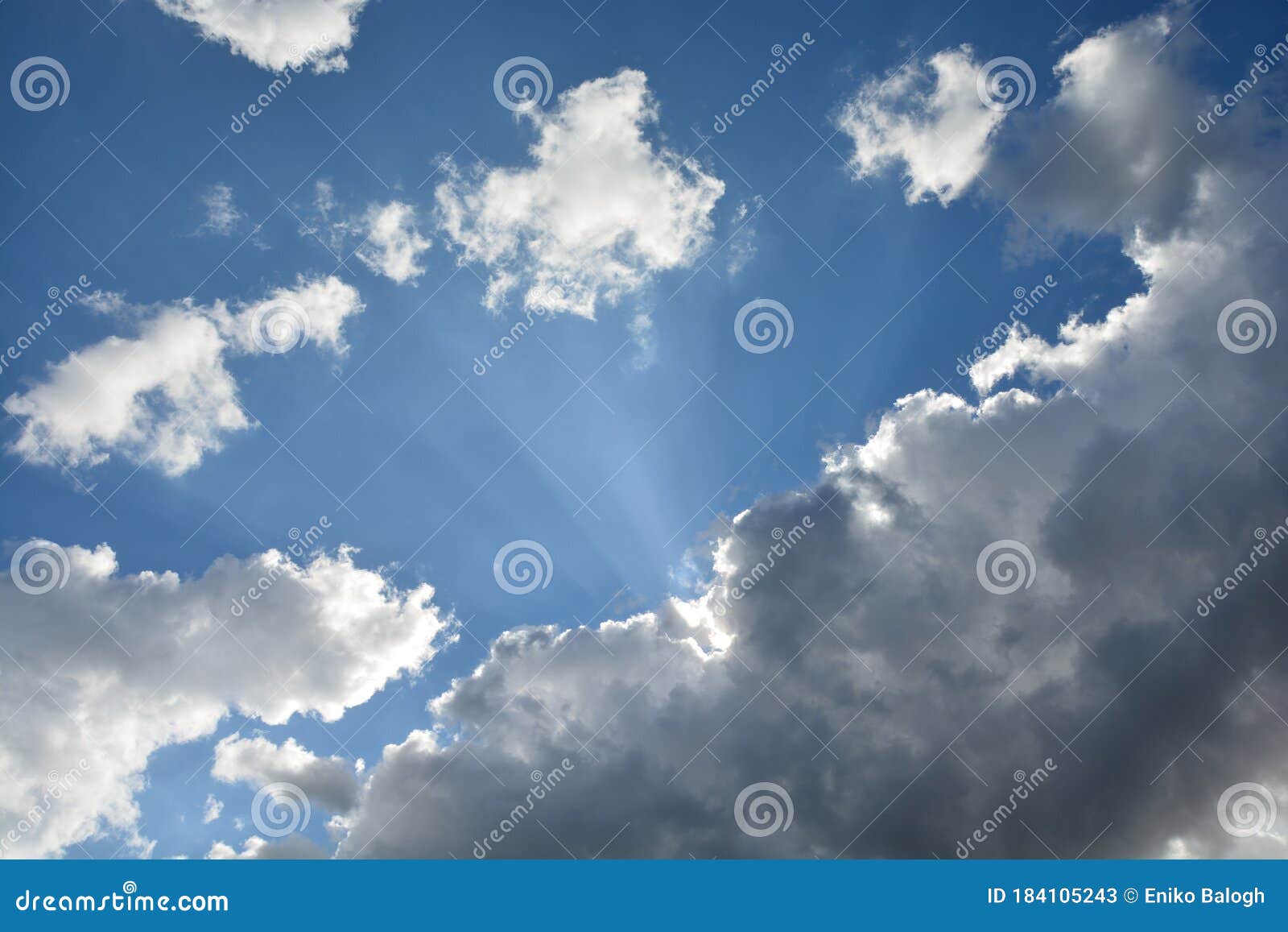 Beautiful and Natural Sun Rays Breaking through Clouds Stock Image ...