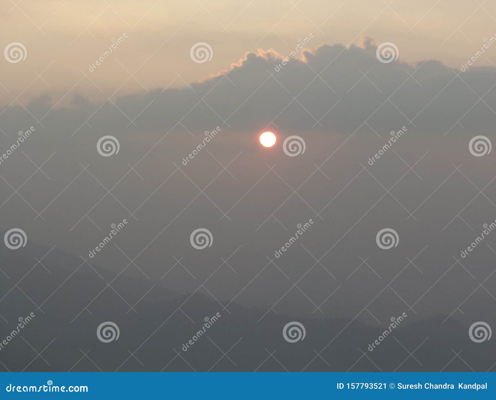 The Sun Hiding Behind the Clouds Stock Image - Image of hiding, natural ...