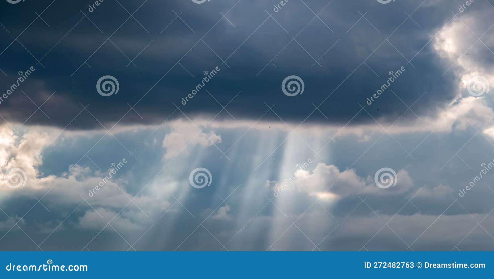 Beautiful Nature Background. Rays of Sunlight through the Clouds. Stock ...