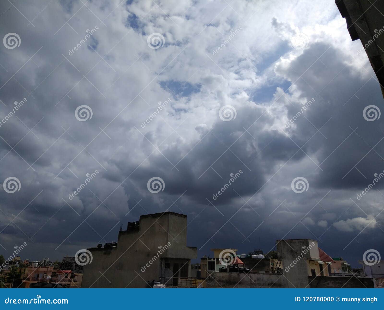 Beautiful stock photo. Image of raining, buildings, nature - 120780000