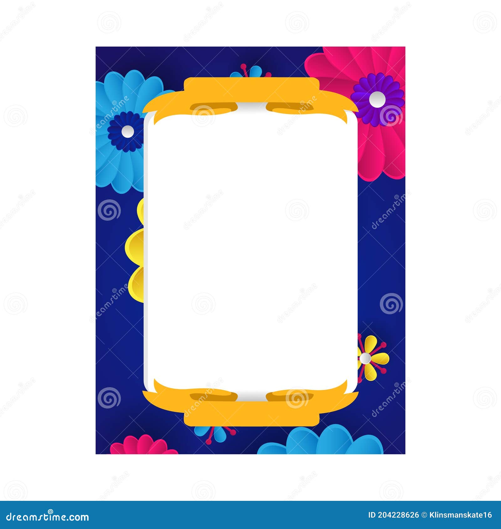 Beautiful Nature Frame Photo Template Design for Print Design Stock ...