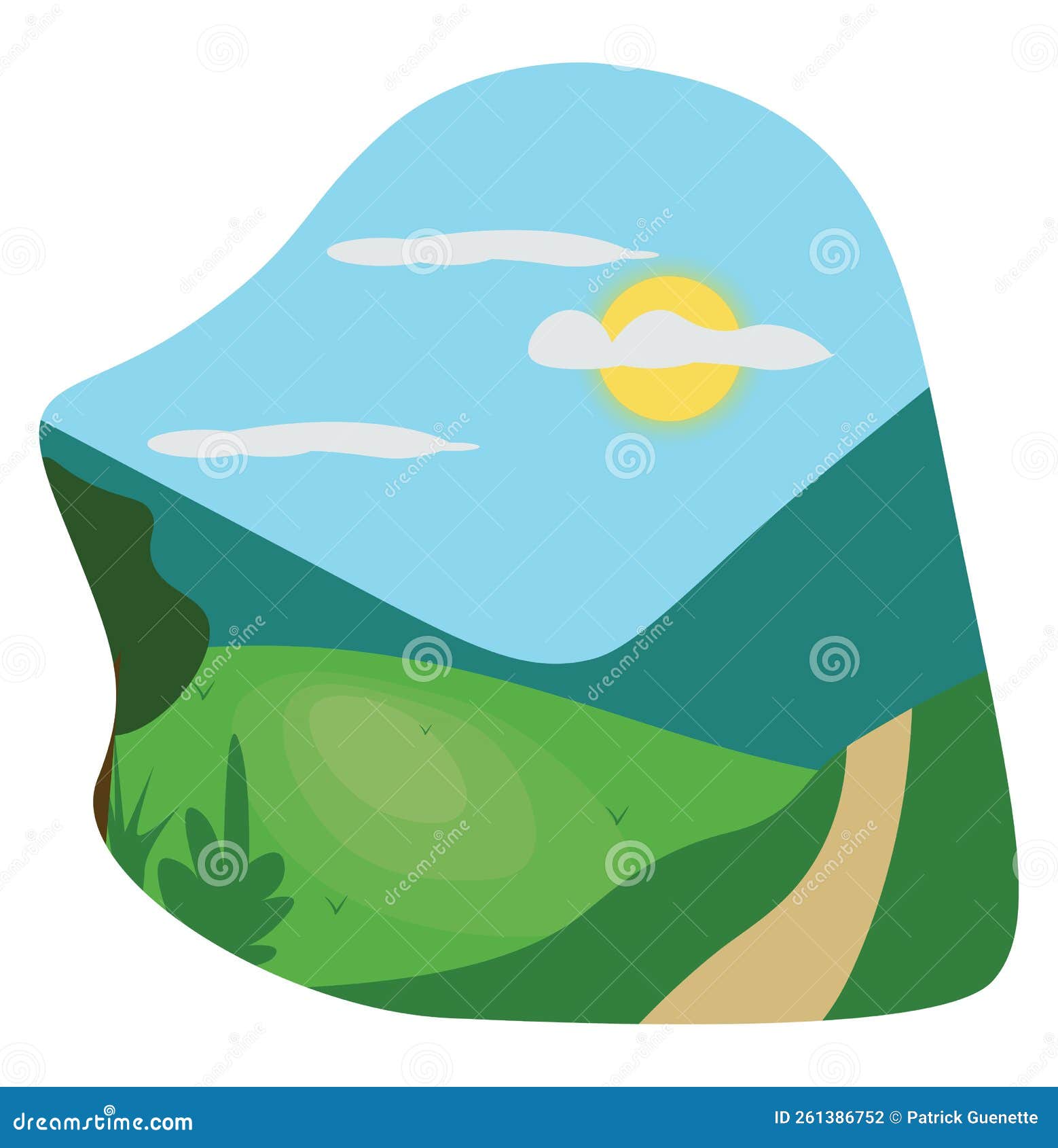 Beautiful nature, icon stock vector. Illustration of design - 261386752