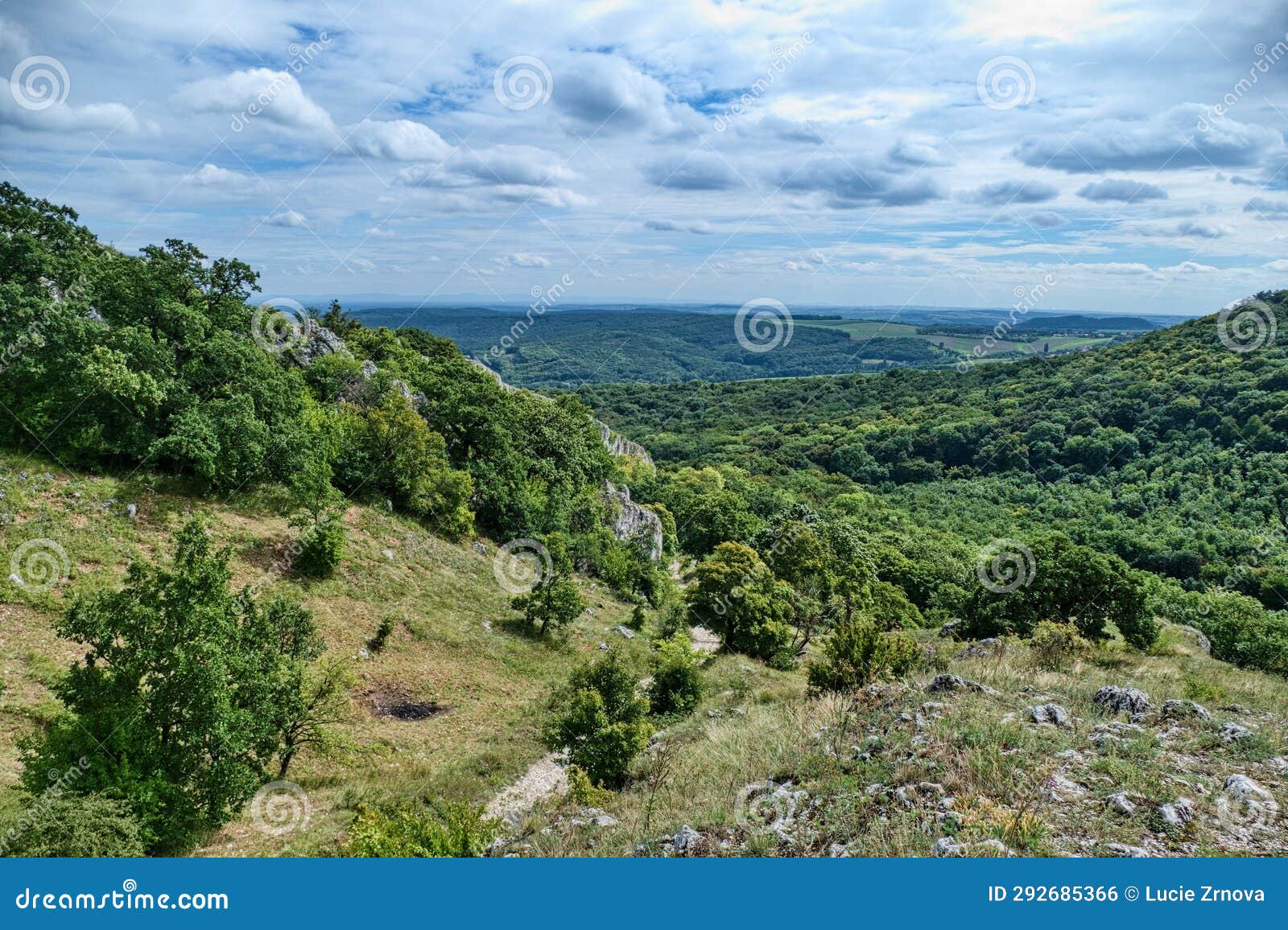 Beautiful Nature of Palava Landscape with Rock Formations Stock Photo ...
