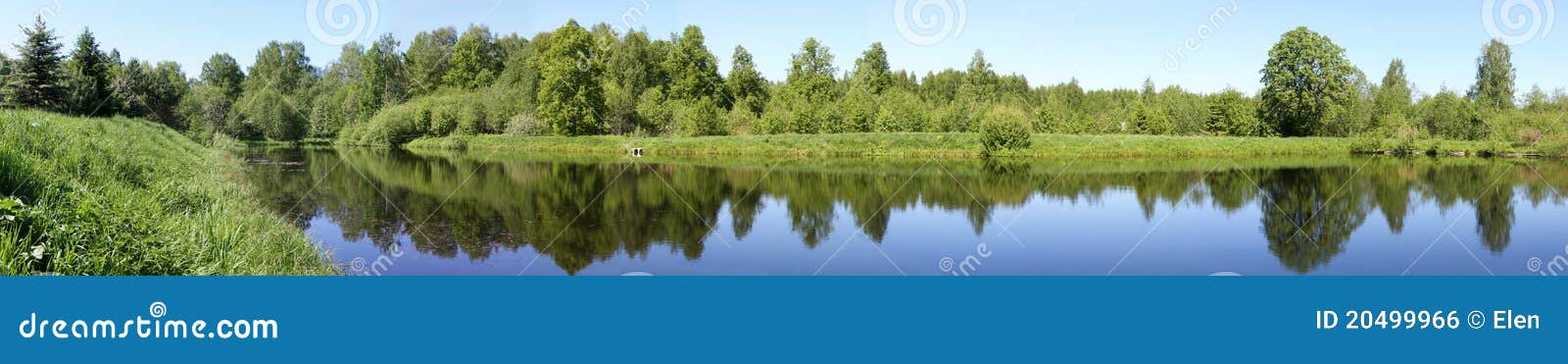 Beautiful Nature, Panoramic River Stock Photo - Image of scenery, green ...