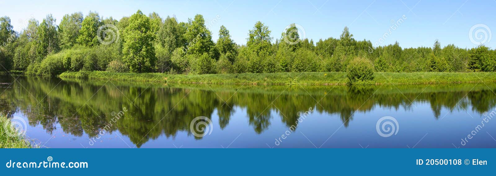 Beautiful Nature, Panoramic Scenery Stock Photo - Image of water, green ...