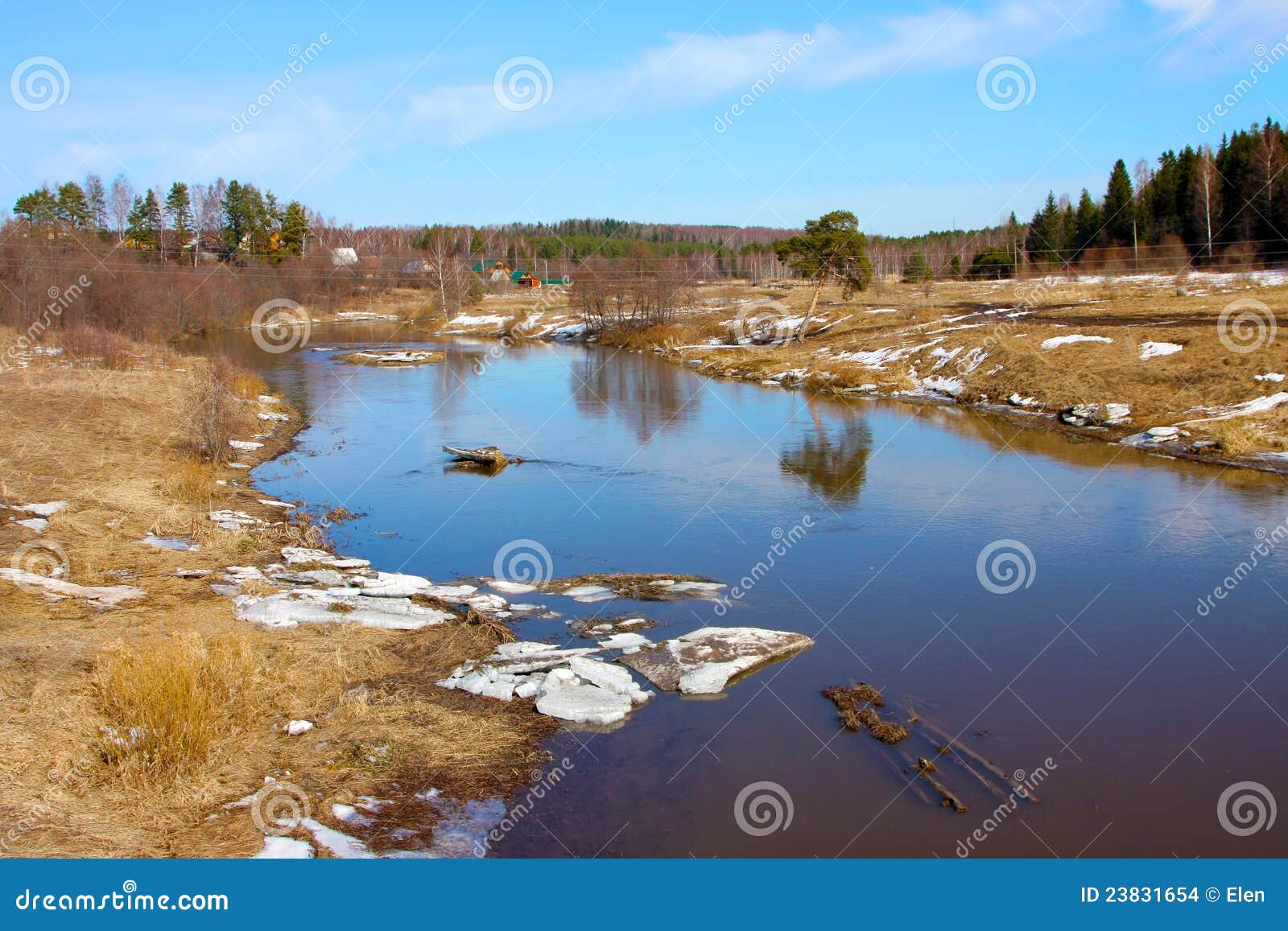 Beautiful Nature, Spring. River Stock Photo - Image of outdoor, russian ...