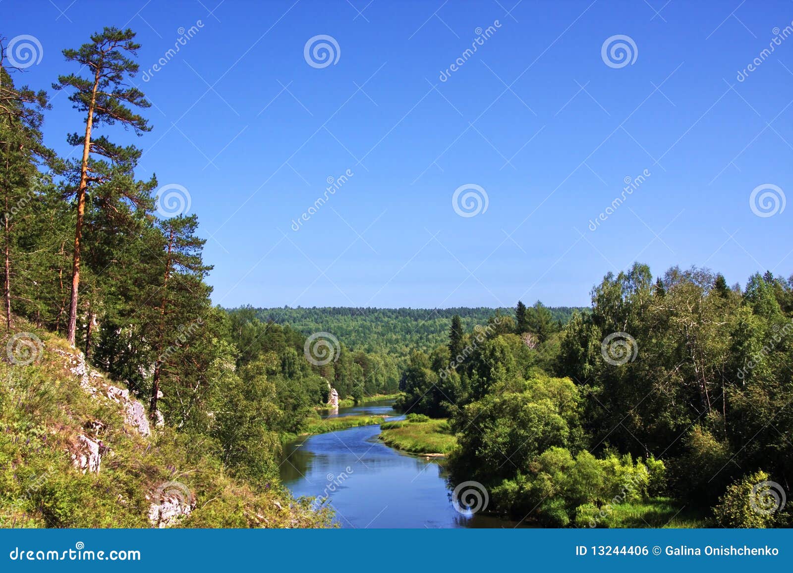 Beautiful Nature of the Ural River Chusovaya Stock Photo - Image of ...