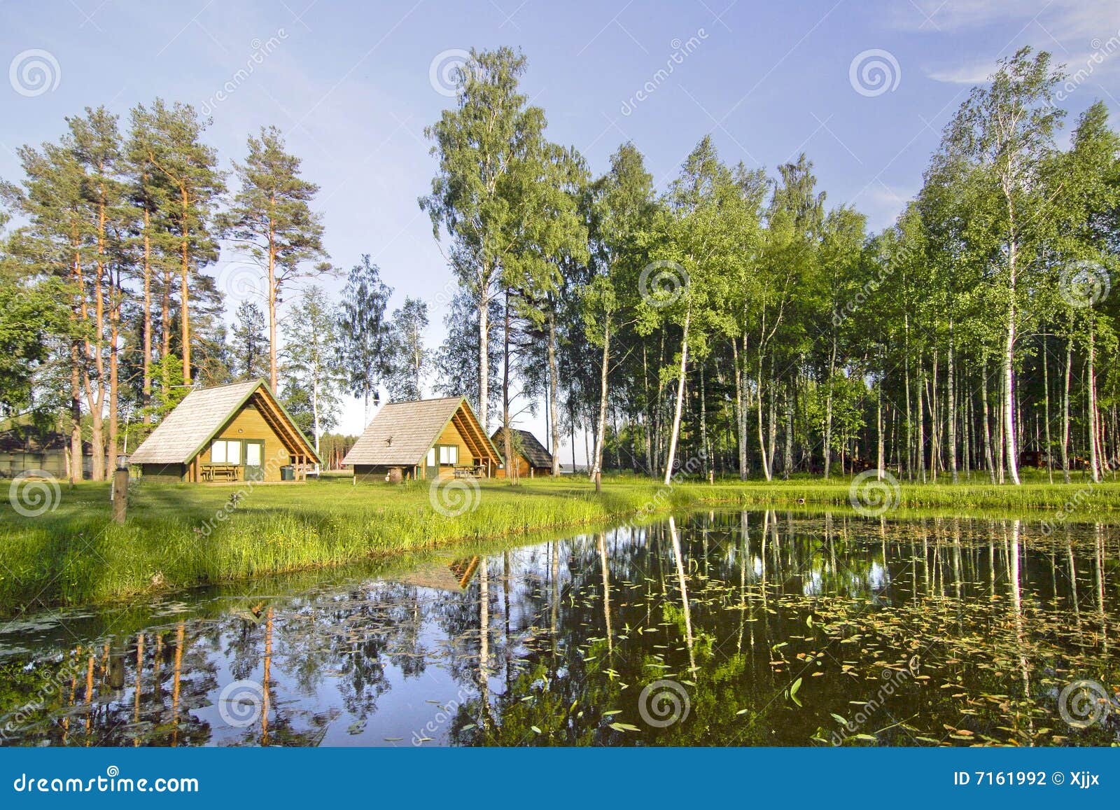 Beautiful Nature View with Houses Stock Photo - Image of area, camp ...