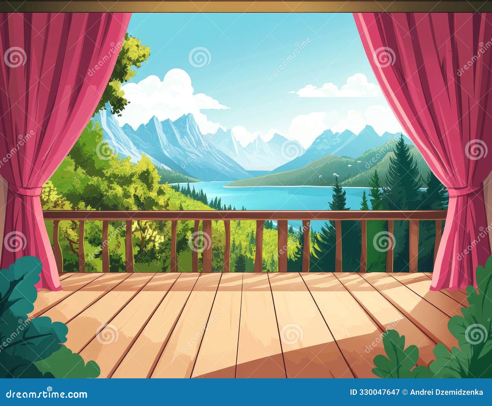 Beautiful Nature View from the Room S Open Doors Stock Image - Image of ...