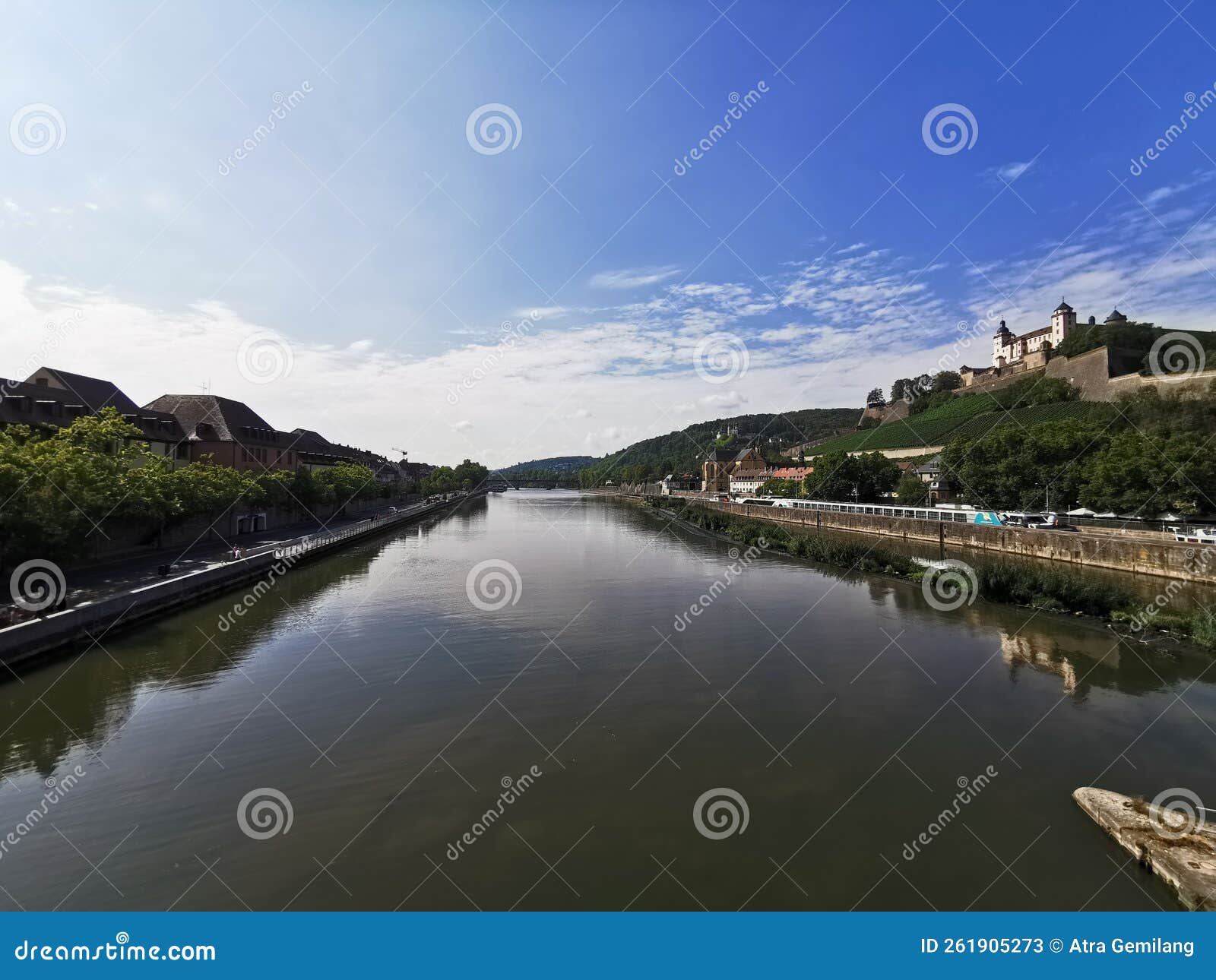 Beautiful Neckar River at Heidelberg Stock Image - Image of neckar ...