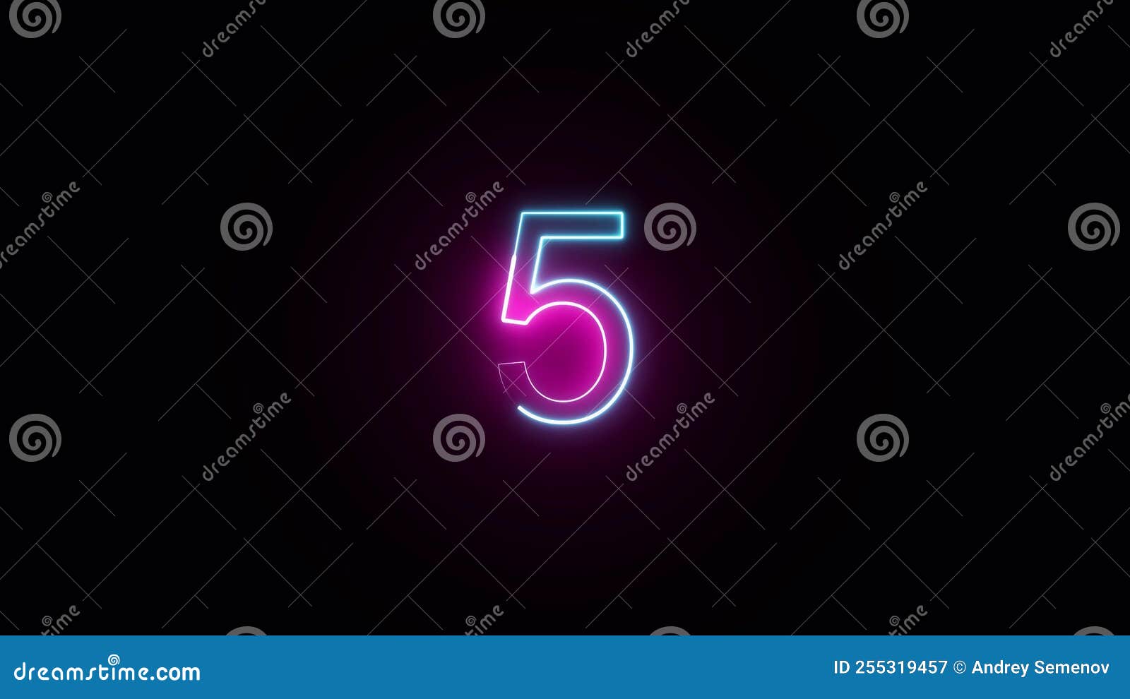 Beautiful neon countdown. stock video. Video of animation - 255319457