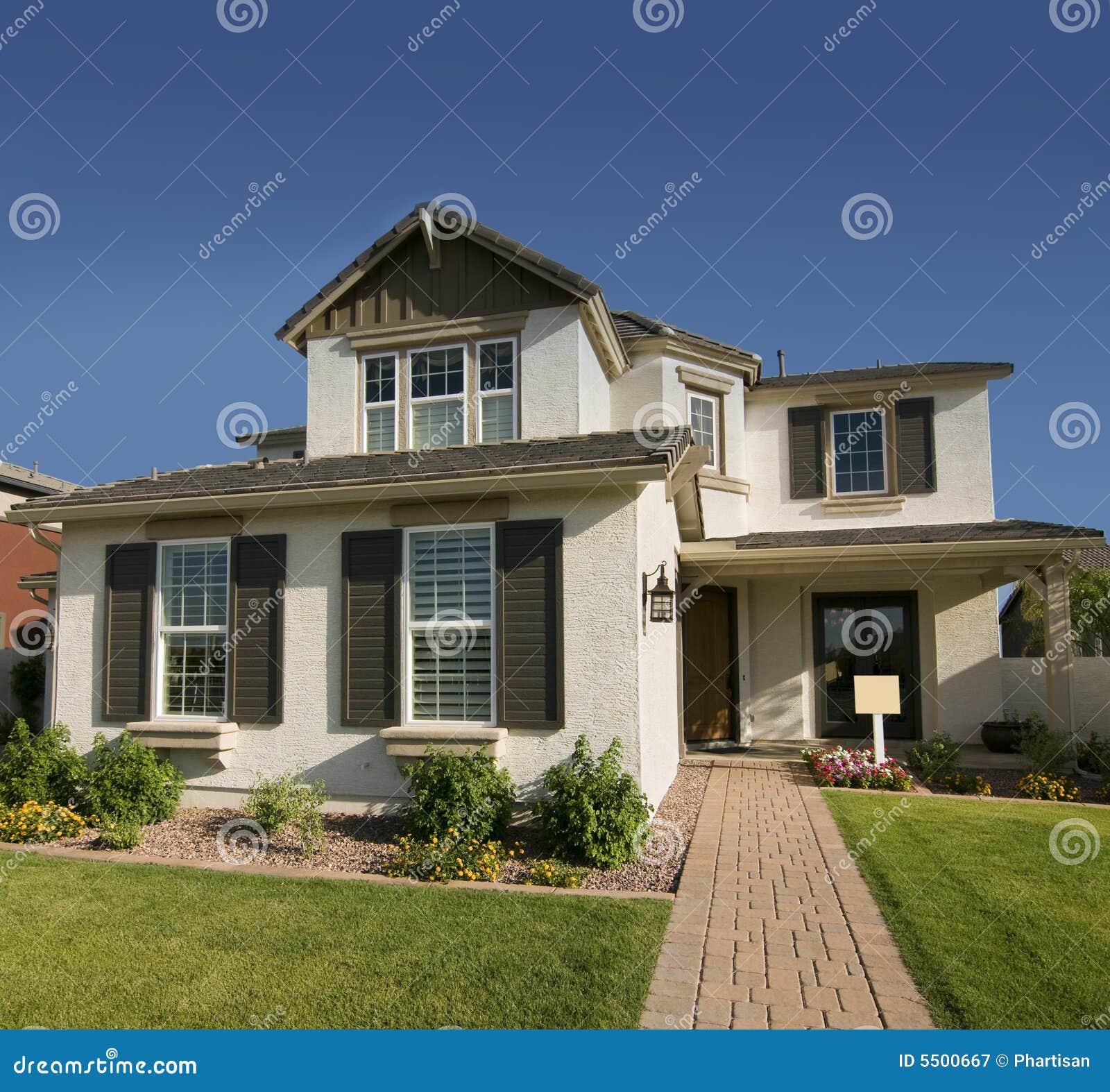Beautiful new home stock image. Image of dwelling, house - 5500667