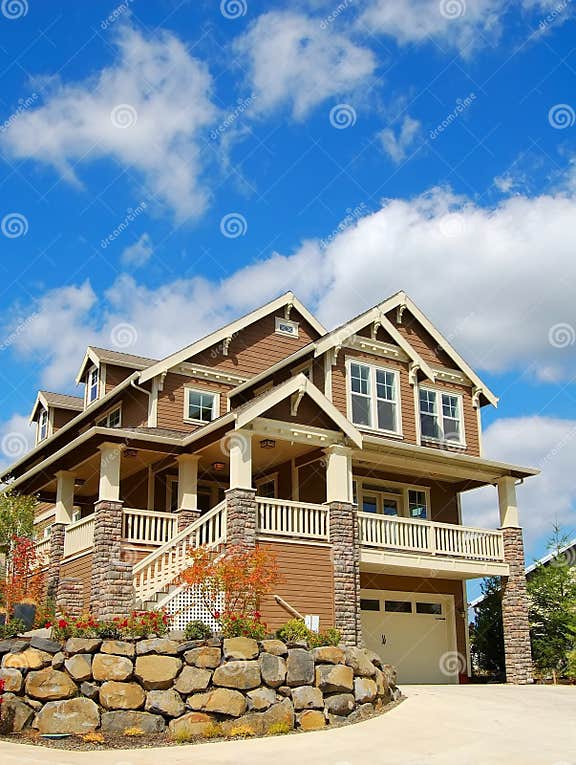 Beautiful New Home stock photo. Image of realty, residence - 7493058
