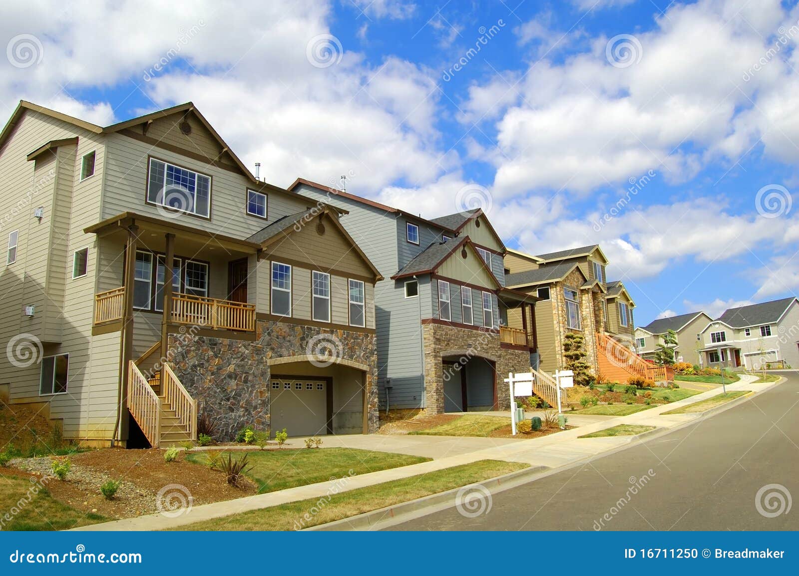 Beautiful New Homes stock photo. Image of landscape, housing - 16711250