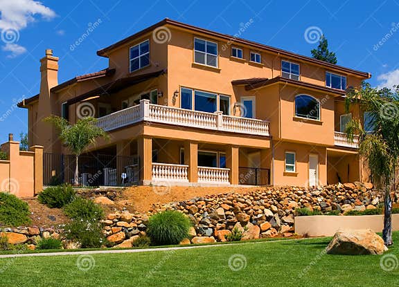 Beautiful new house stock photo. Image of brown, orange - 4293100
