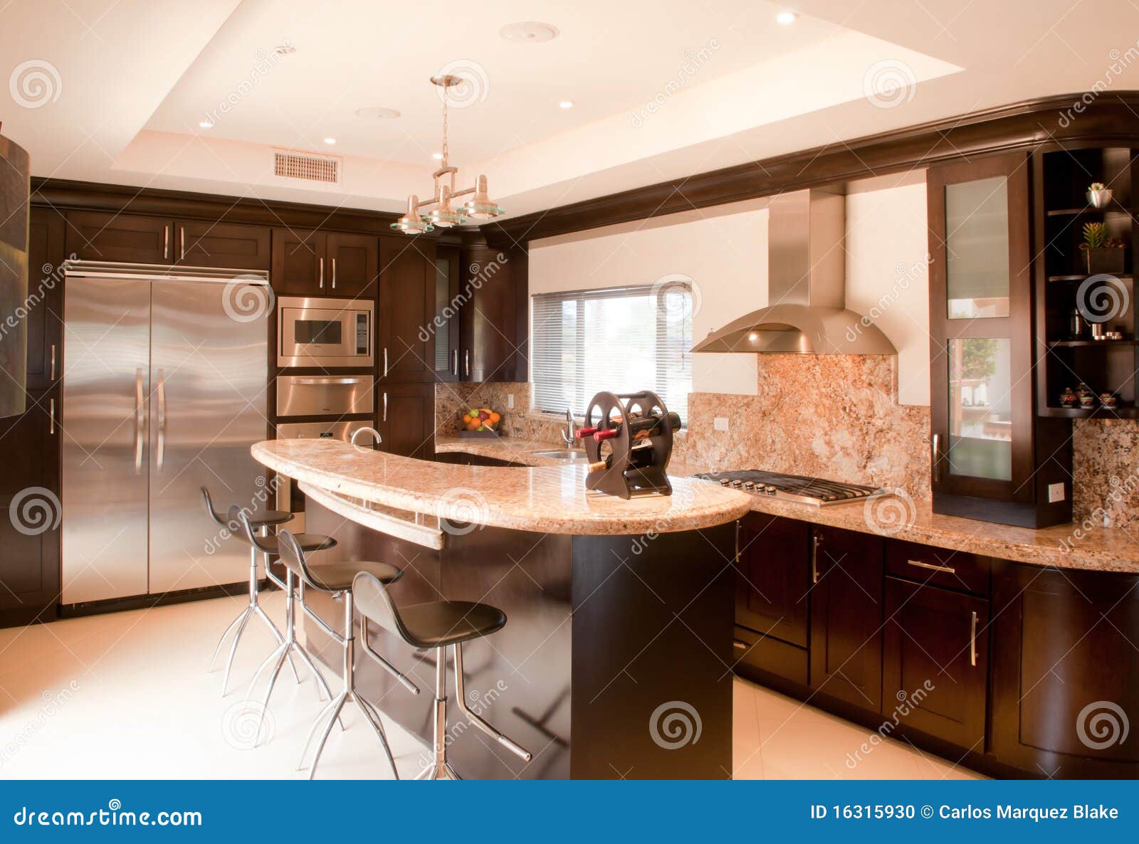 Beautiful New Kitchen stock photo. Image of residential - 16315930