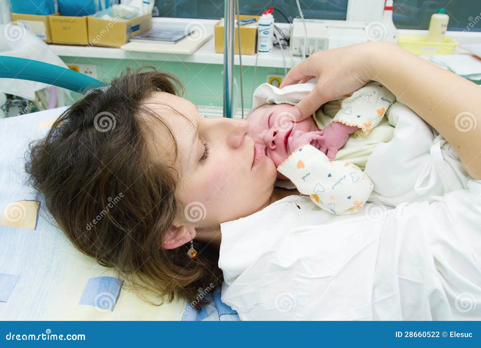 Beautiful new mother happy stock photo. Image of human - 28660522