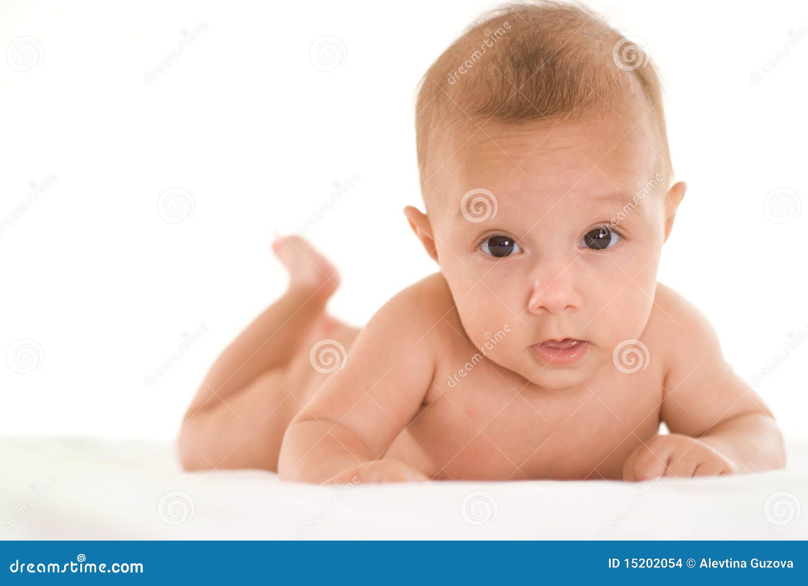 Beautiful Newborn on a White Stock Photo - Image of isolated, little ...