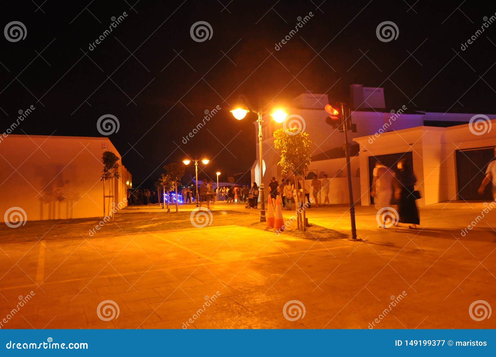 The Beautiful Night Limassol Marina in Cyprus Editorial Photography ...