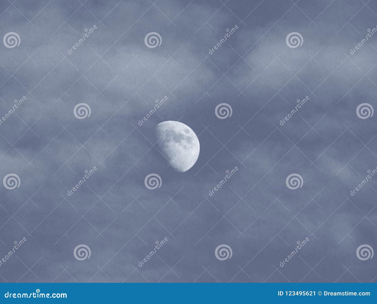Beautiful Moon in the Clear Night Sky Stock Image - Image of night ...