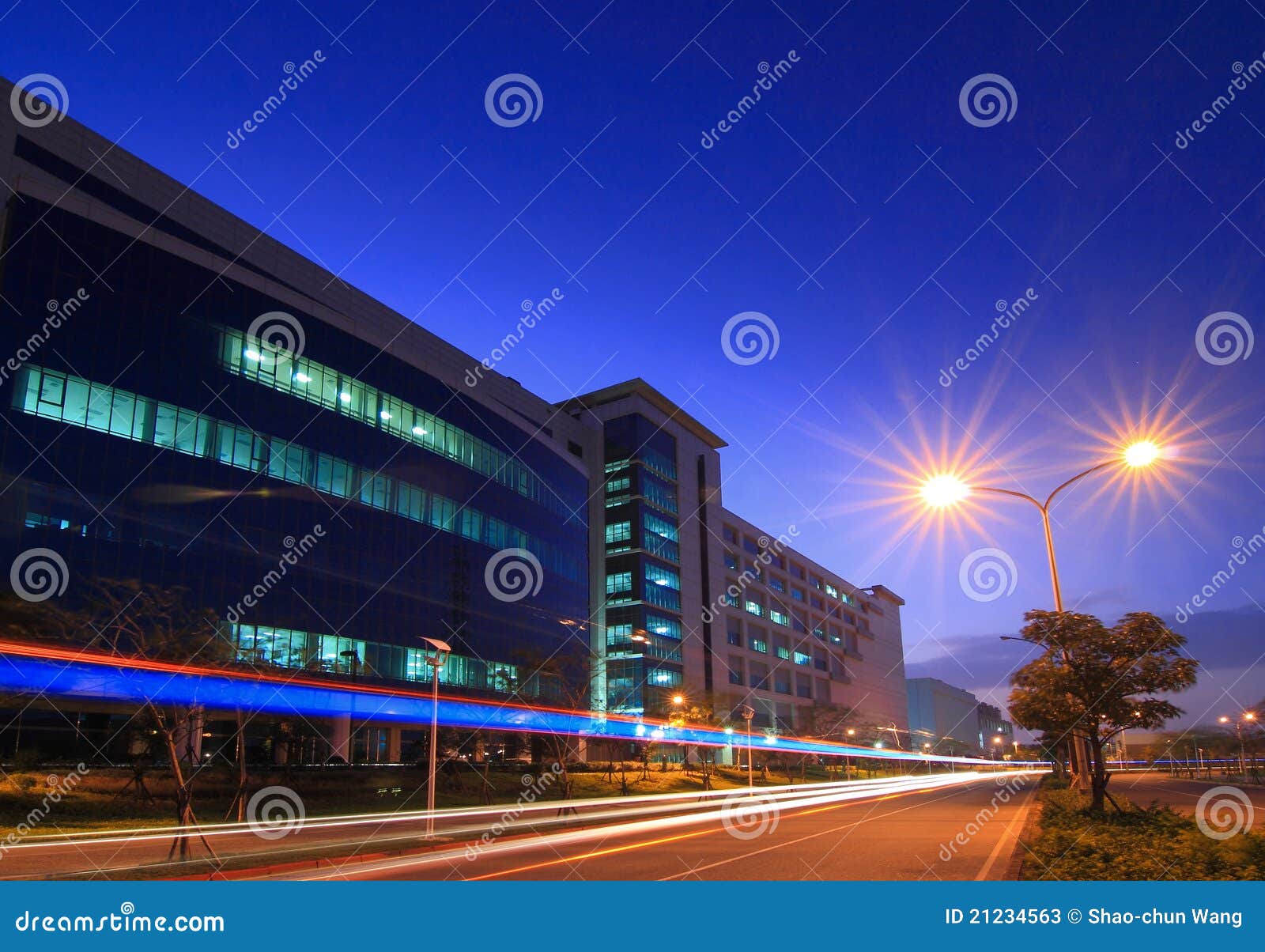 Beautiful Night Scene of Technology Factory Stock Image - Image of ...