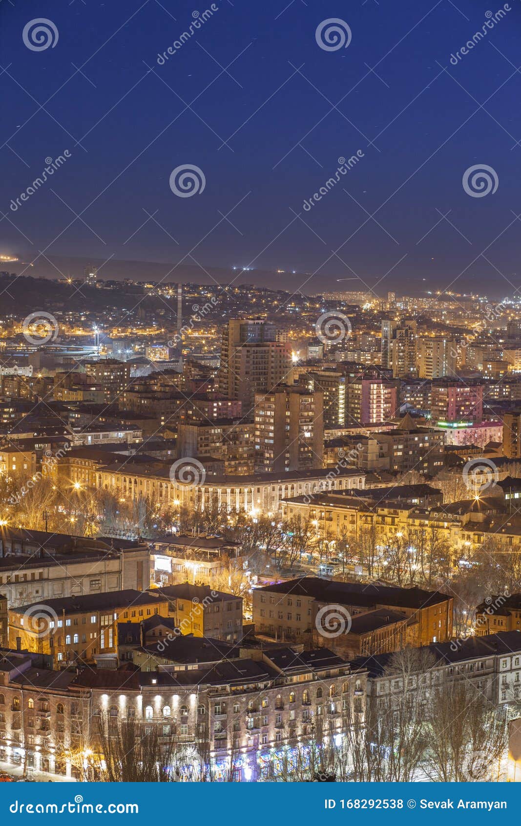 Beautiful Night Shot of Yerevan Stock Photo - Image of magic, erevan ...